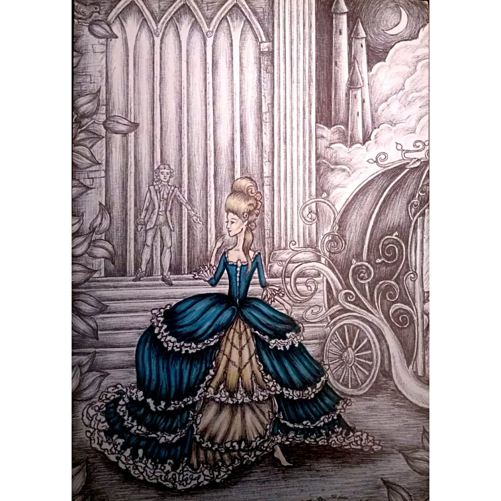 Cinderella - Leaving the Ball colour print - Artist Gift Gallery