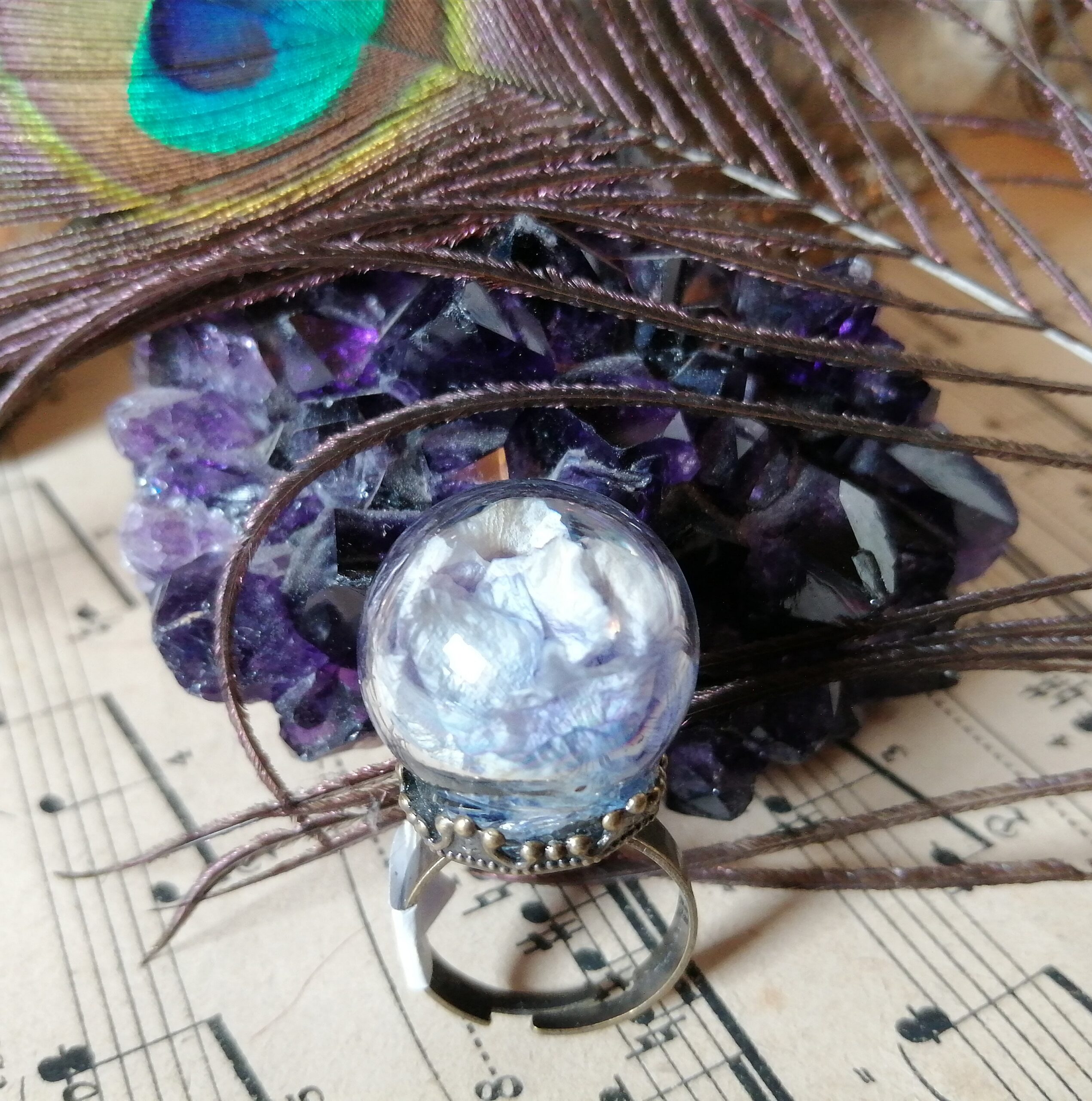 Wildflower Resin Ring - Artist Gift Gallery