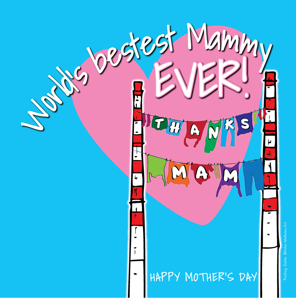Poolbeg Best Mammy Card - Artist Gift Gallery